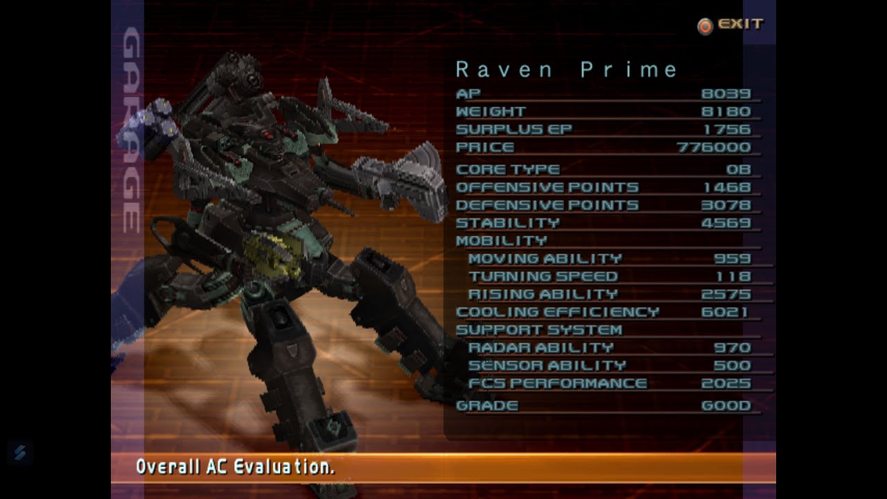 Armored Core AC Showcase - Raven Prime (AC Silent Line) - YouTube