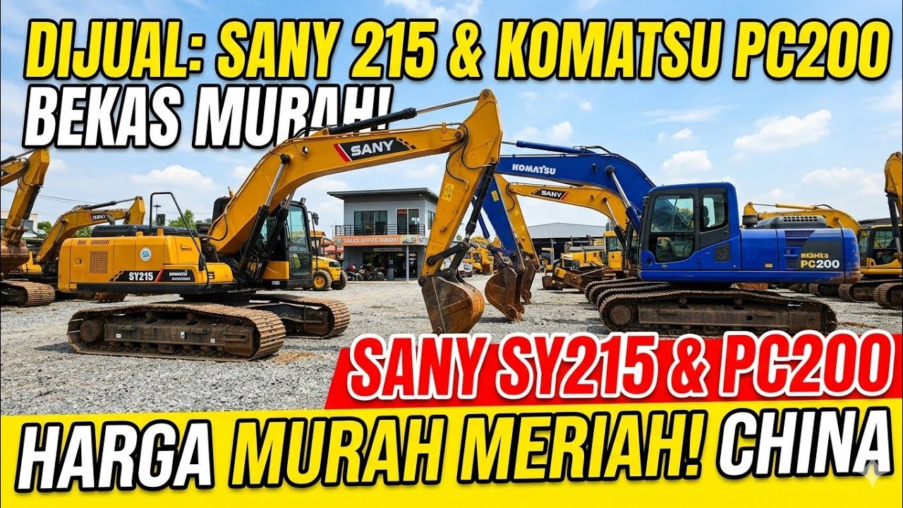 Jual Sany 215 Excavator Dan Pc200 Komatsu Excavator Bekas Murah China ...