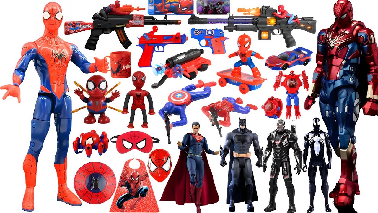 Spider-man toy set series Unboxing, Marvel toy set, Spider-Man toy gun ...