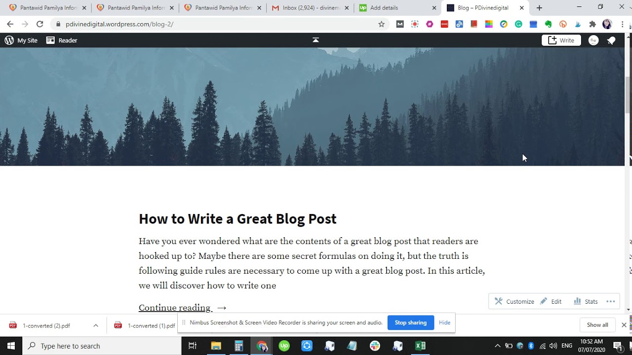 Content Writing-Blog Writing Screen Video Sample - YouTube