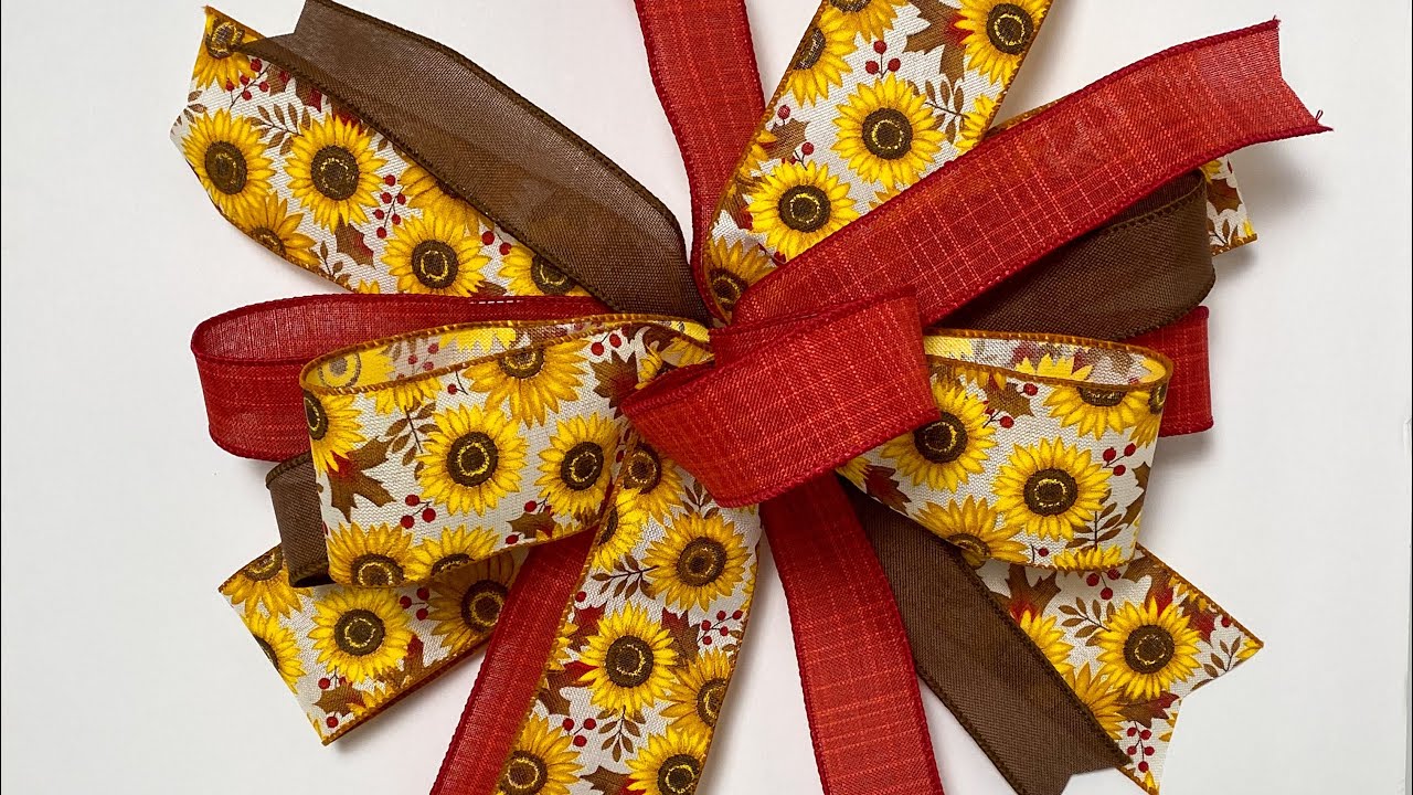 How to Make a Bow with Wired Ribbon - DIY Wreath Bow - DIY Lantern Bow ...
