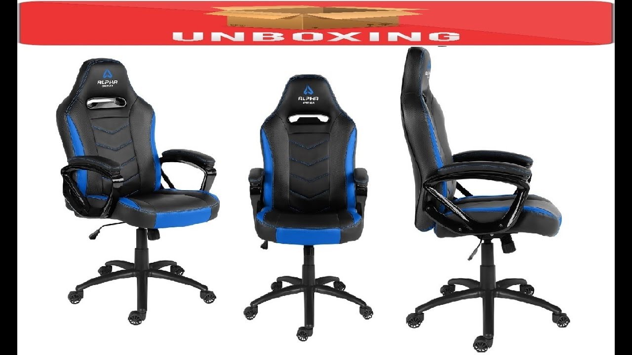UNBOXING CADEIRA GAMER ALPHA GAMER KAPPA BLACK/BLUE - YouTube