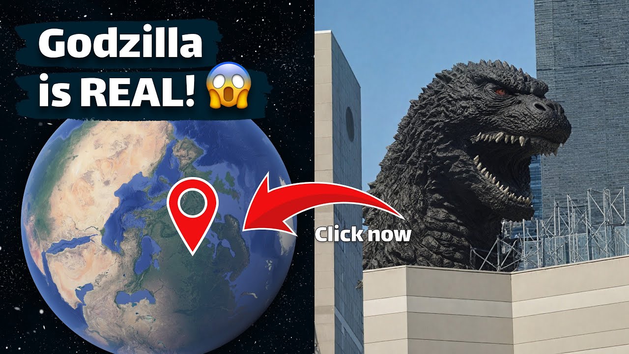 I found Real Godzilla 🦖 on Google Earth 🌎 and Google Maps #googleearth #googlemaps #streetview # ...