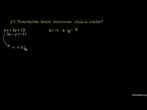 Denklem Sistemlerinde Çözümü Kontrol Etme (Cebir)