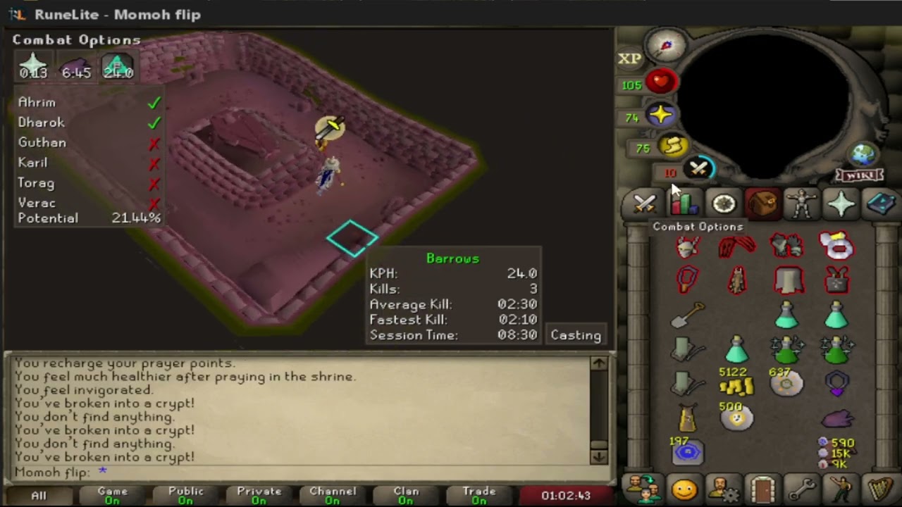 OSRS Barrows w/Tumeken's Shadow (22+ kph) - YouTube