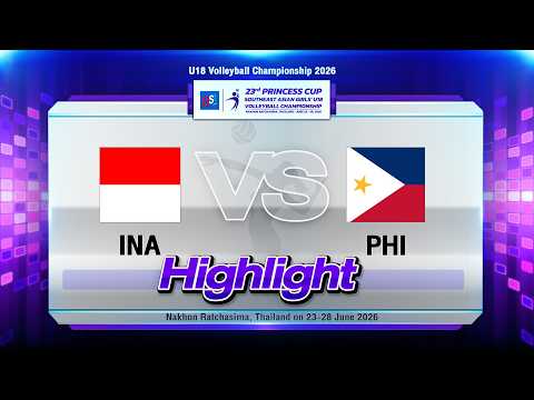 Highlights :INA-PHI–Bronze Medal 23rd“Princess Cup”Southeast Asian Girls’U18 Volleyball Championship