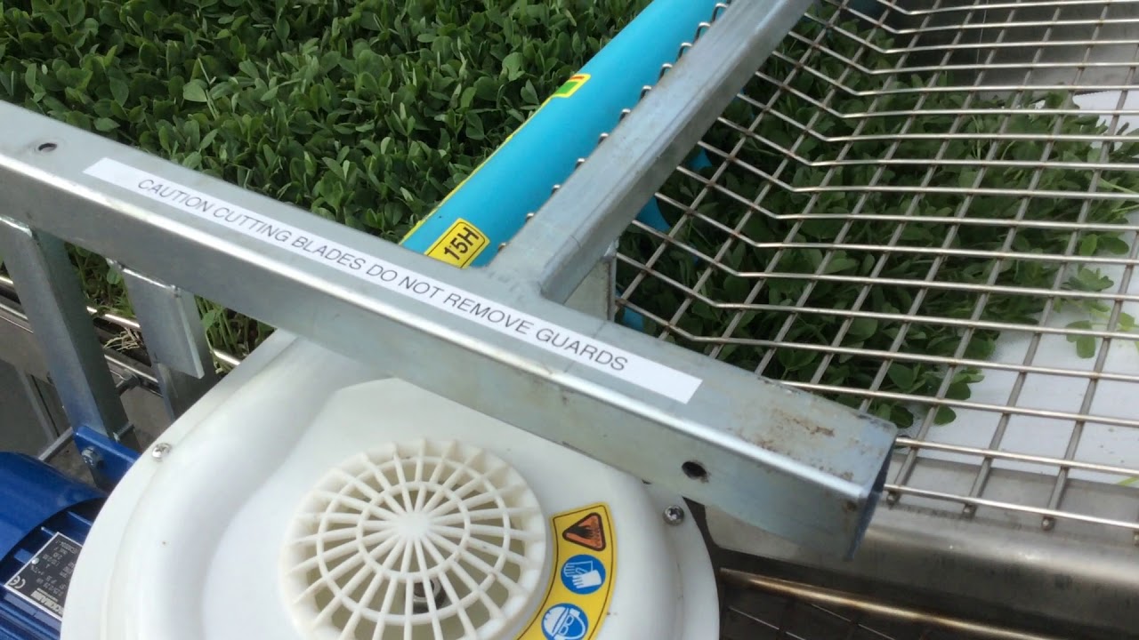 Eazycut 600 electric greens harvester - YouTube