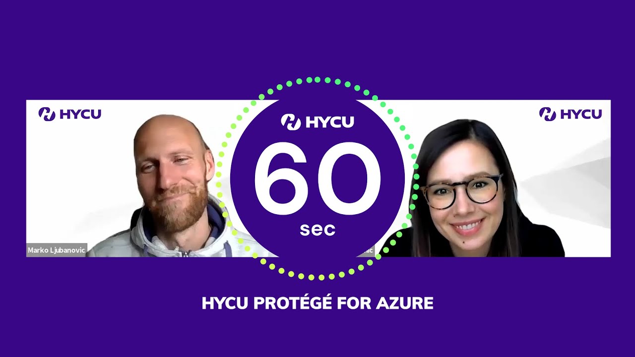 HYCU for Azure Cloud in 60 seconds - YouTube