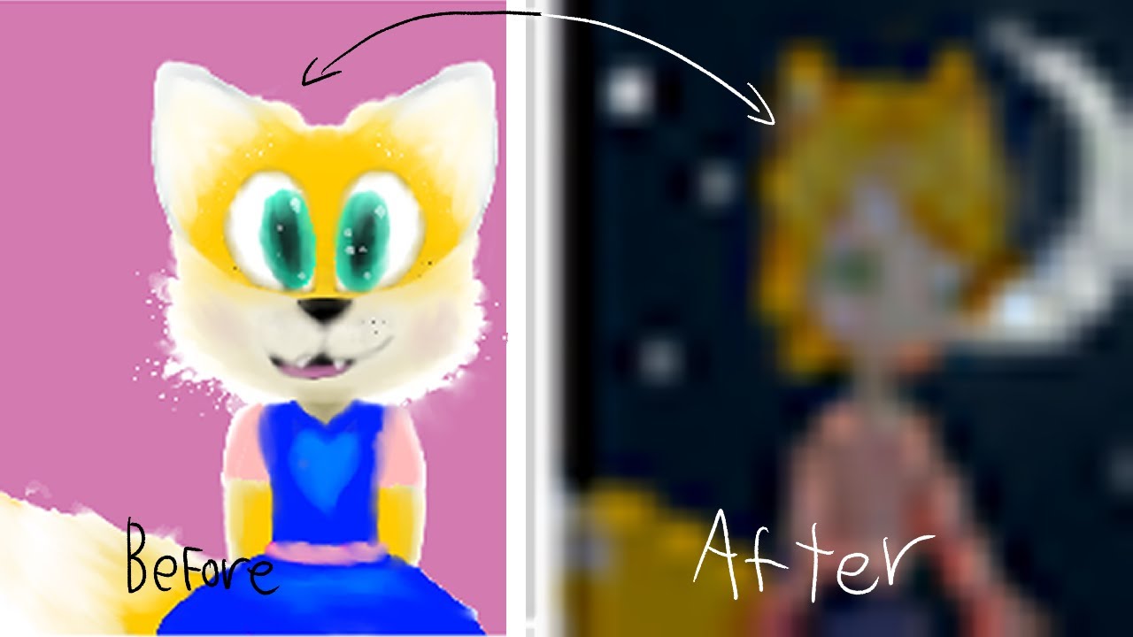 Redrawing A Old fox oc - YouTube