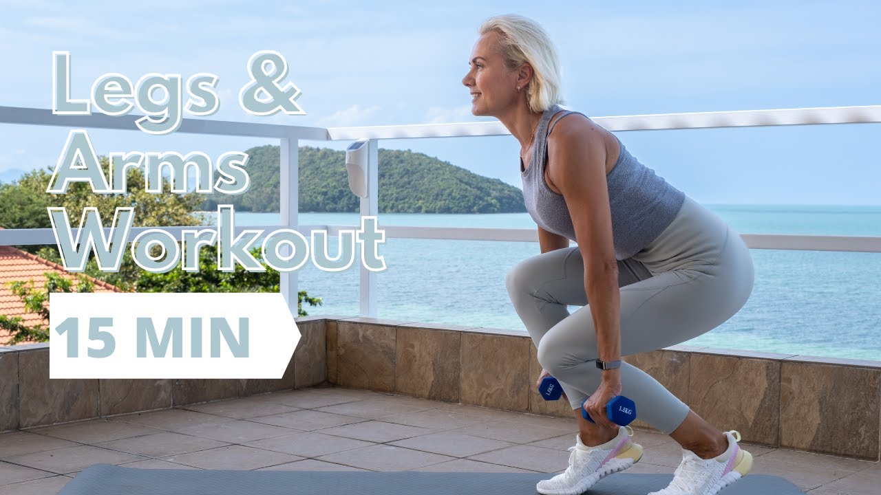 15 Min Legs & Arms Workout I With Dumbbells - YouTube