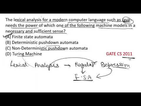 Compiler Design PYQ Gate CSE 2011 - YouTube