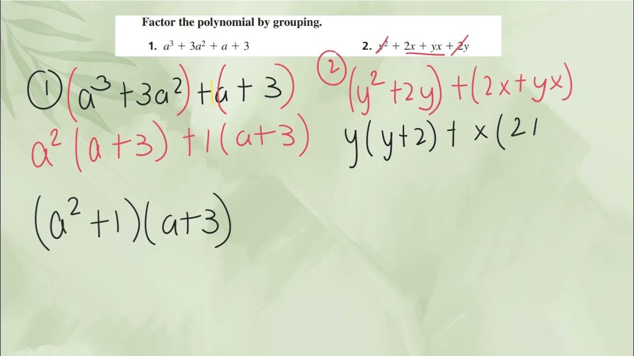 7.8 Factoring Polynomials Completely - YouTube