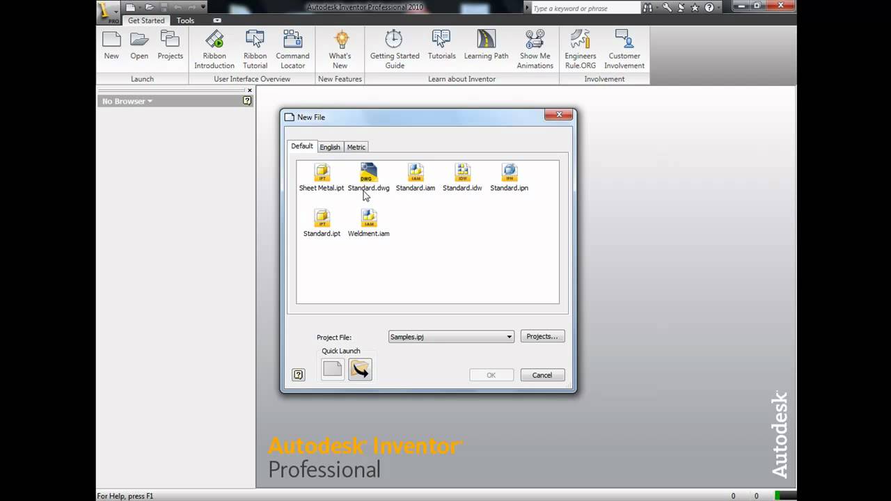 Autodesk Inventor Interface e tipos de arquivo - YouTube