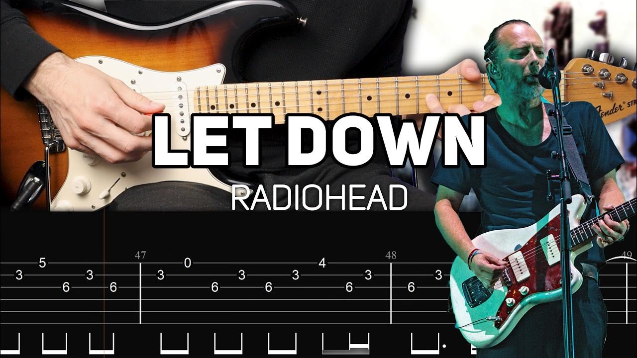 Radiohead - Let Down (Guitar lesson with TAB) - YouTube