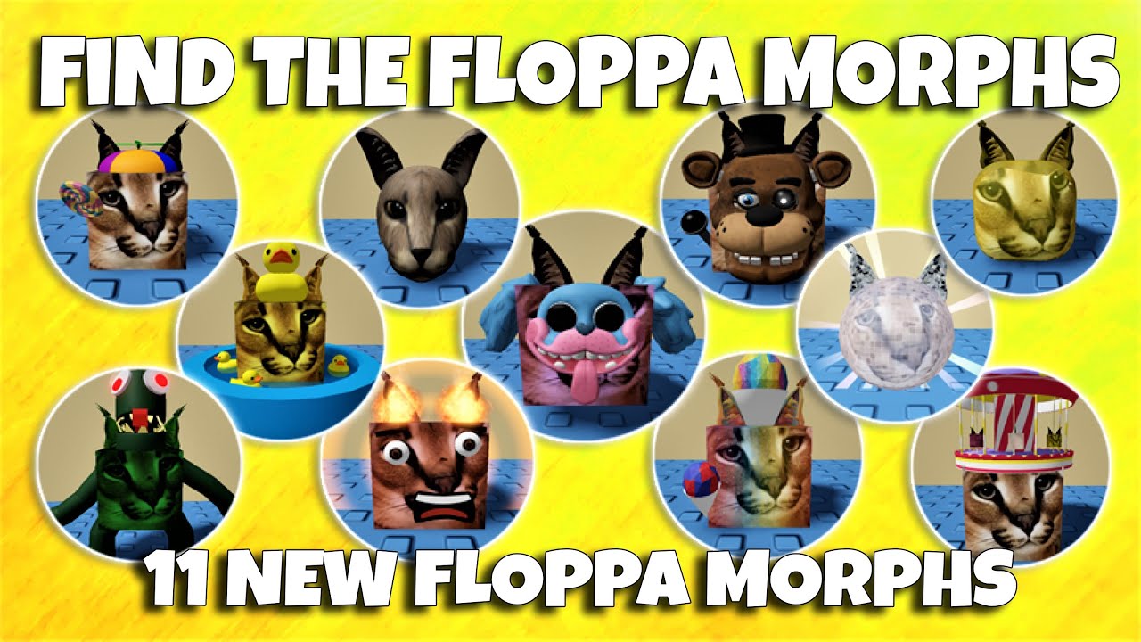 ROBLOX - Find The Floppa Morphs - 11 NEW Floppa Morphs [Theme Park Map ...