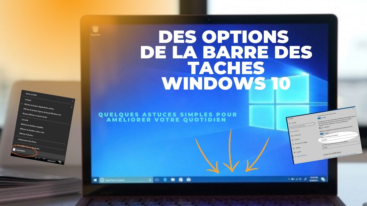 Différents Paramètres de la Barre des tâches sur Windows 10 - YouTube