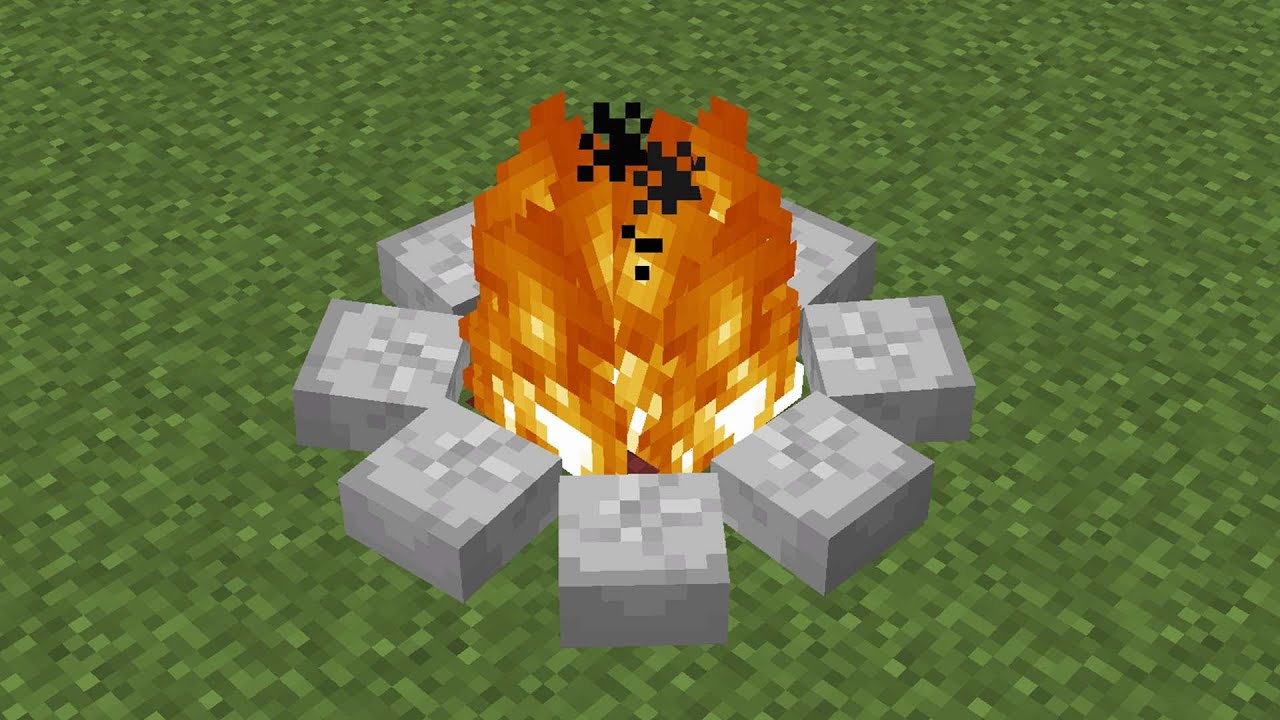 realistic campfire in minecraft - YouTube