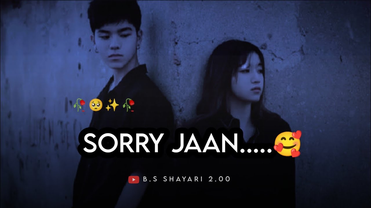 Sorry Jaan 🥰 || Sad Love Shayari Status || Breakup Shayari 💔 | Mood of ...
