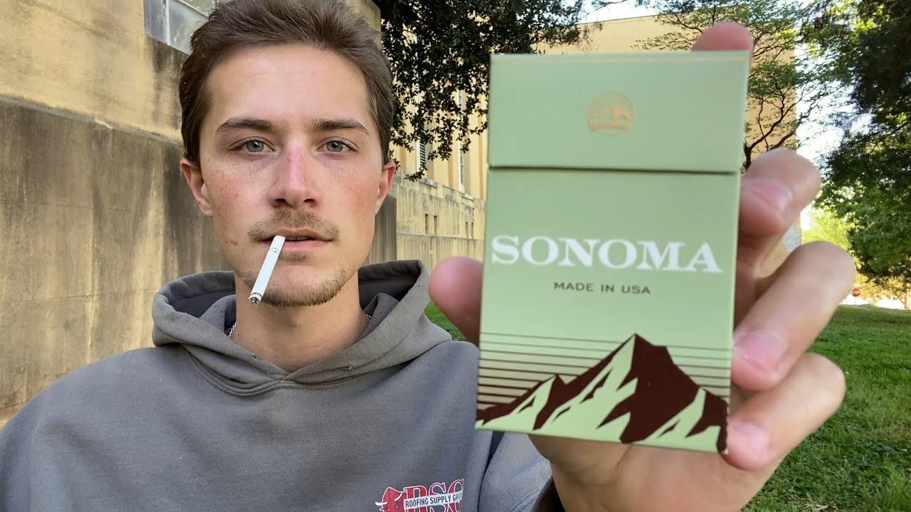 Smoking a Sonoma Light Menthol Cigarette - Review - YouTube