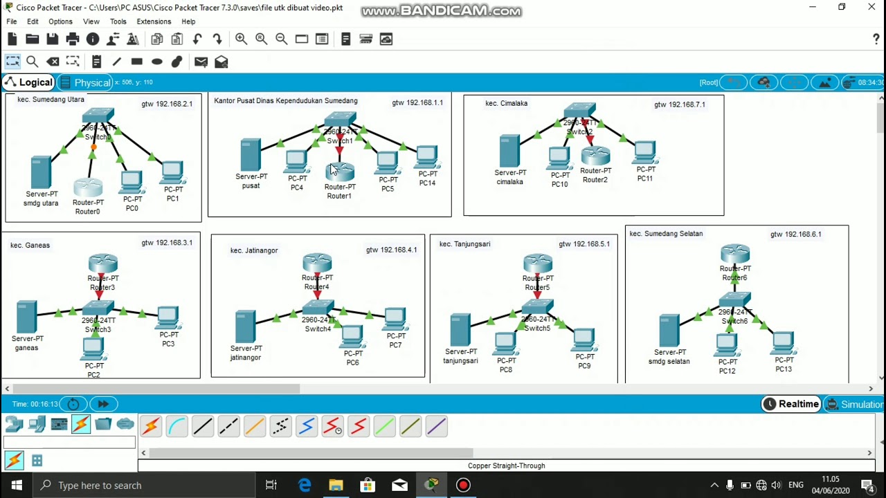 Membuat Simulasi Jaringan E-Ktp di Daerah Sumedang - YouTube