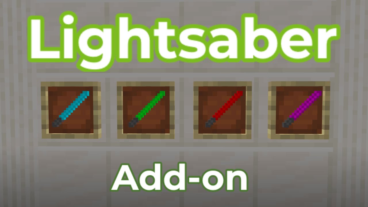 Lightsaber Add-on minecraft bedrock edition - YouTube