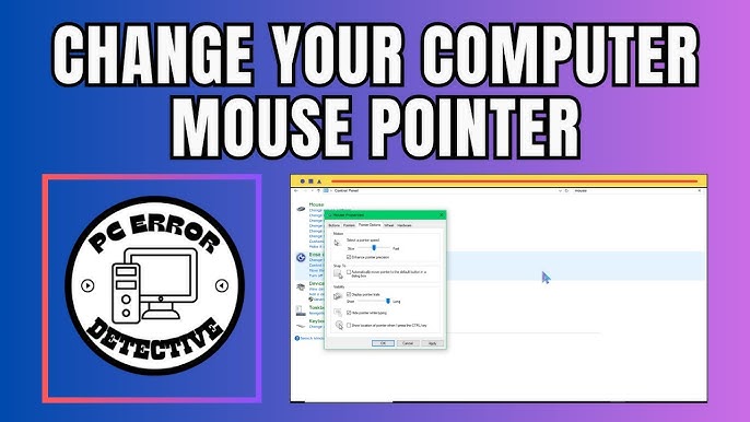How To Change Your Mouse Cursor Windows 10 Youtube How To Change Mouse