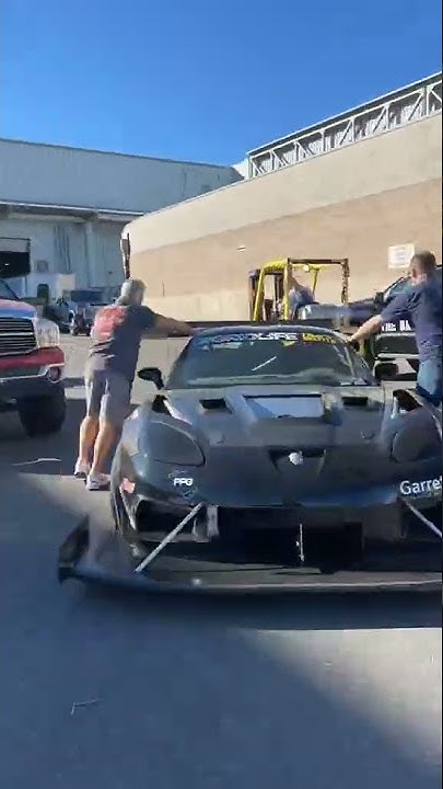 Record breaking #C6 #Corvette driven by Feras Qartoumy arriving at #sema #c6corvette #corvettec6 ...