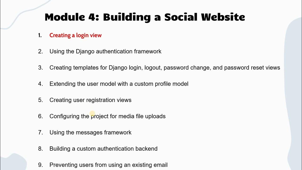 Mastering Django in 2023 (Arabic) – Module 4 - Creating a Login View Part 2 - YouTube