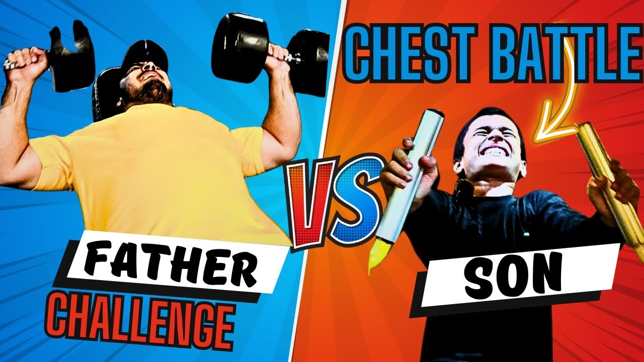 💪🏻 Father & Son chest workout challenge 💪🏻 Kids chest workout 💪🏻 Best ...