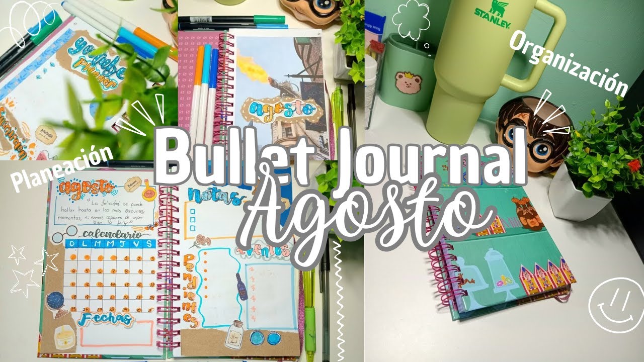 BULET JOURNAL AGOSTO 📍☕ Organización y planeación - YouTube