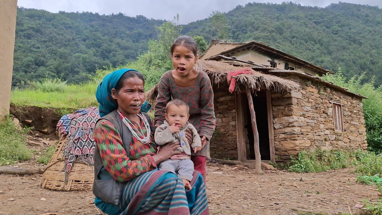 Very Relaxing Nepali Mountain Village Traditional Life | Hari Rokaya ...