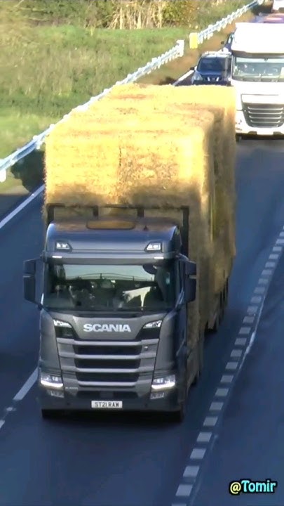 SCANIA R500 hay transport A1(M) motorway #truckspotting #lkw #tomir - YouTube