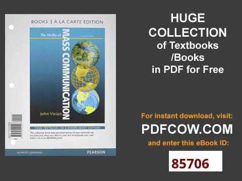 Media of Mass Communication, Books a la Carte Edition 11th Edition ...