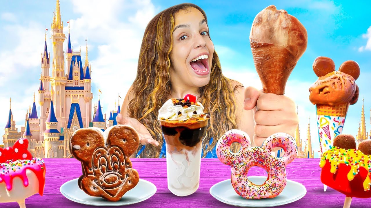 24 HORAS COMENDO COMIDAS DA DISNEY! - YouTube