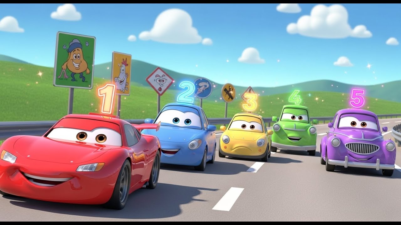 Counting Cars on the Highway | Nursery Rhyme Song for Kids - YouTube