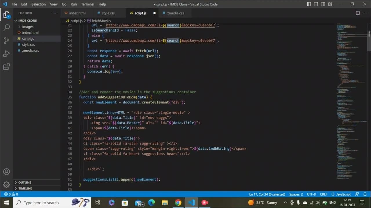 IMDB Clone App | Coding Ninjas | Front End - YouTube