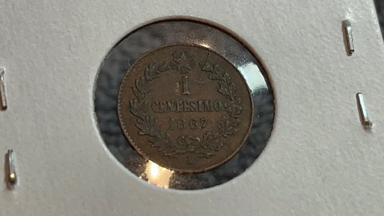 1867 Italy 1 Centesimo Coin • Values, Information, Mintage, History ...