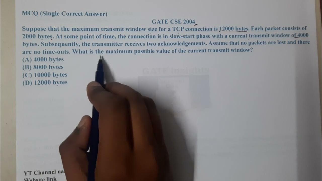 GATE CSE 2004 || Computer Networks || GATE Insights Version: CSE - YouTube