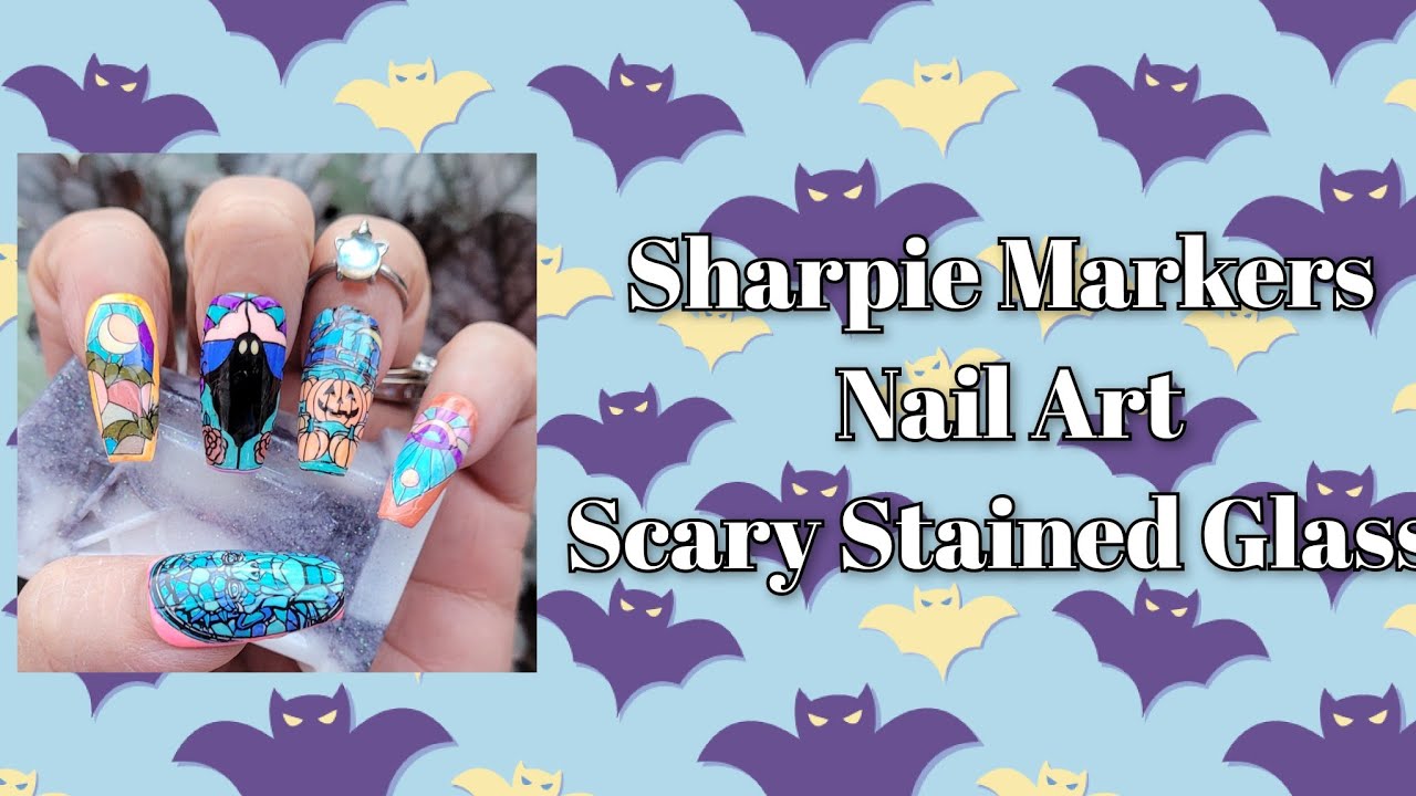 Scary Stained Glass / Sharpie Markers / Pretty Fingers By Robin - YouTube