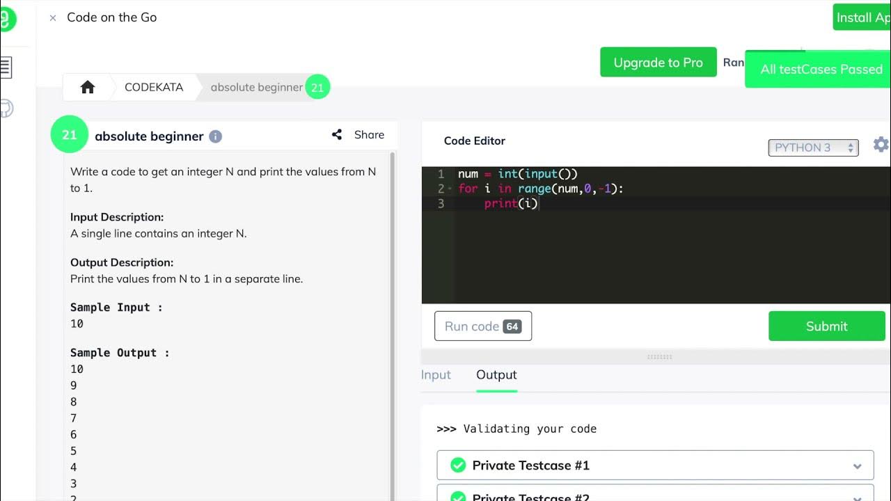 Absolute Beginners Codekata Program Solving using Python (16 - 30) - YouTube