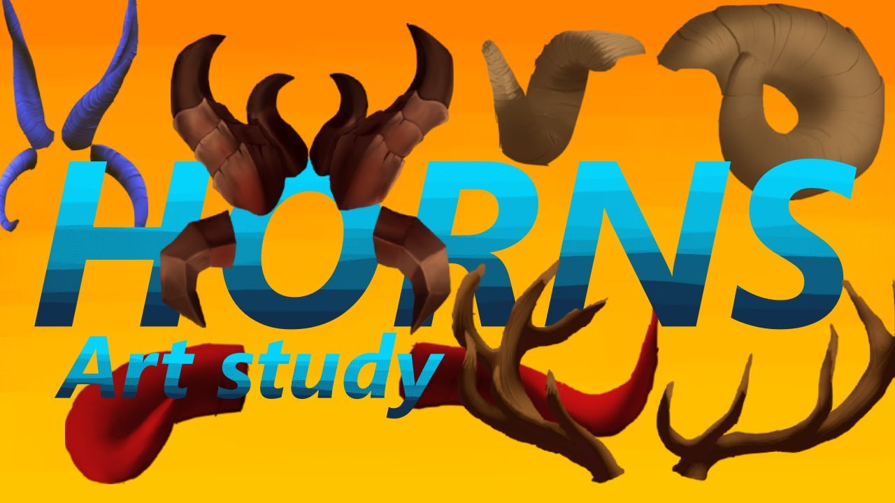 Horn anatomy for artists - An art study - YouTube