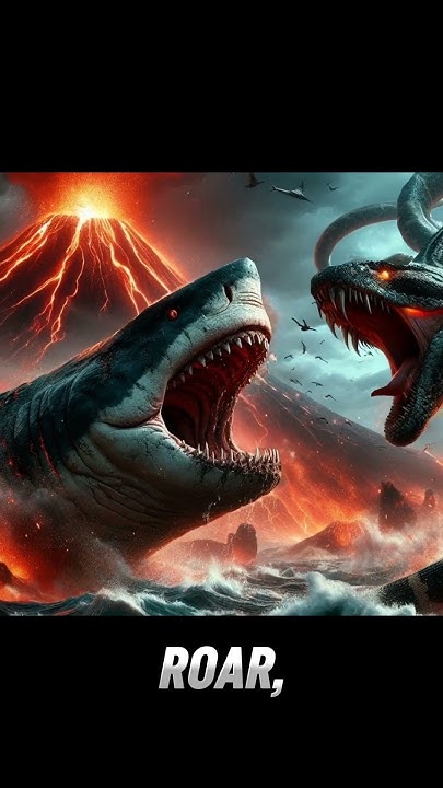 Megalodon vs Titanoboa: Epic Deep Sea Battle of the Titans!!#shorts # ...