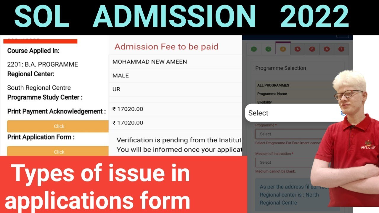 SOL Admission form issue 2022 - Fees payment/ and Other important query ...