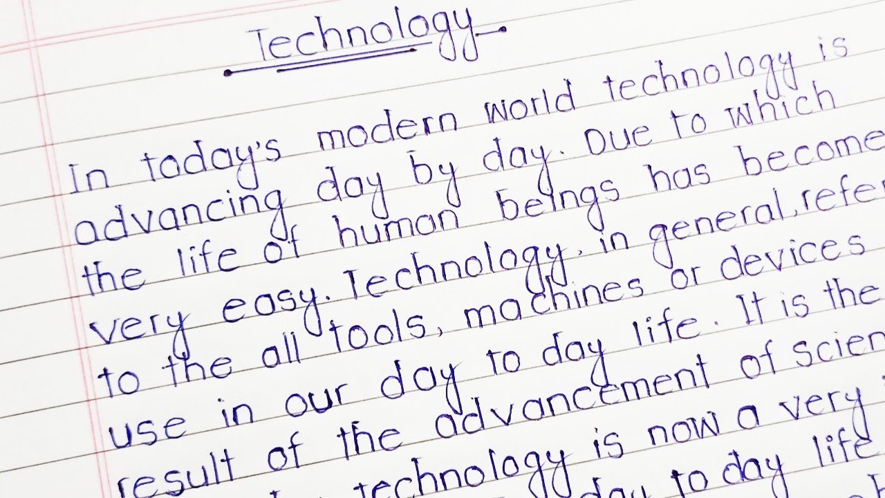 Technology essay in english for students ll Essay Writing - YouTube