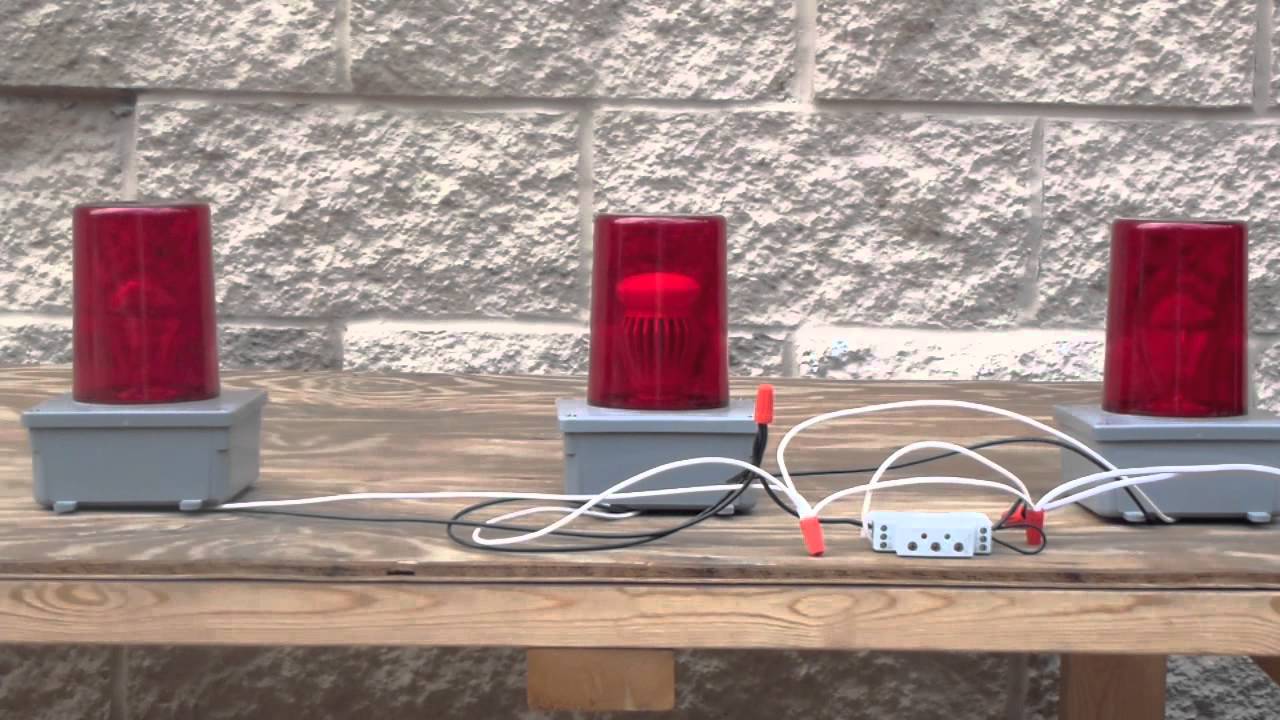 Daylight Visible Alarm Lights - YouTube