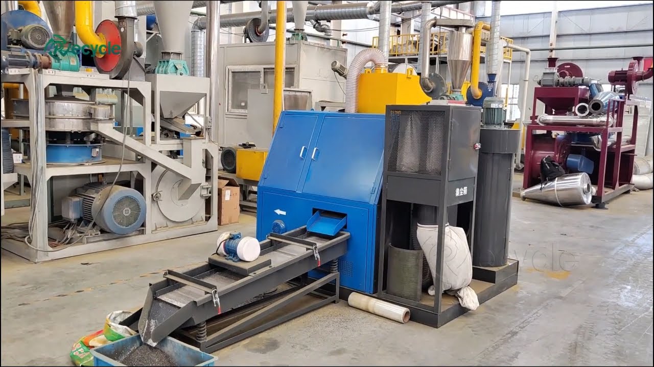 100 Kg/Hour Mini Copper Wire Granulator For Copper Plastic Separating ...