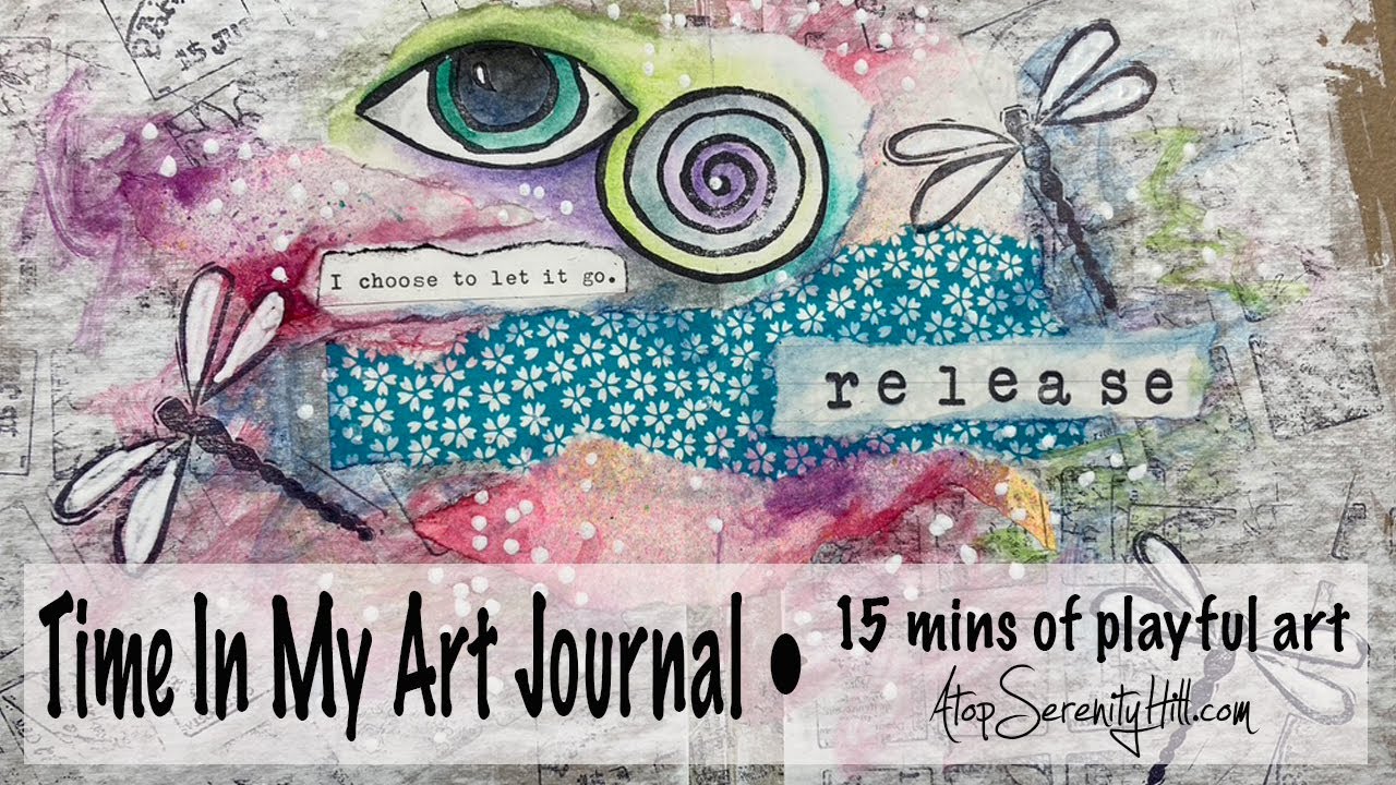Time in my Art Journal - word of the year, stamping and white space ...
