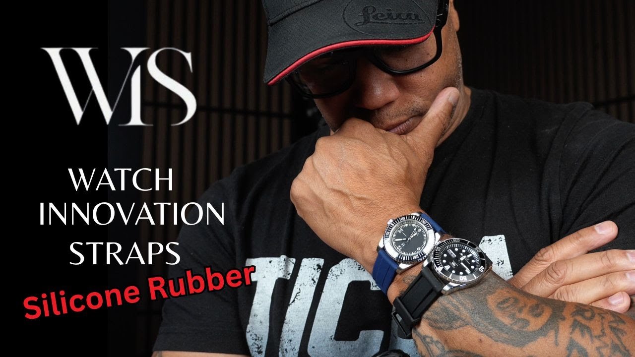 WIS - WATCH INNOVATION STRAPS: Silicone Rubber Black/Blue STRAPS Review ...