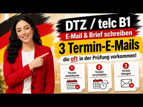 Diese 3 Termin-E-Mails musst du unbedingt können! | DTZ & telc B1