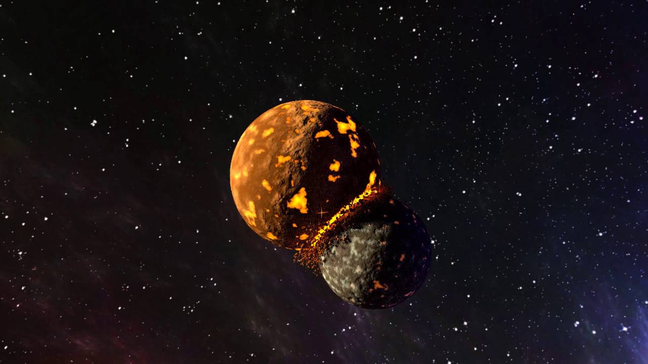 Planets colliding animation - YouTube